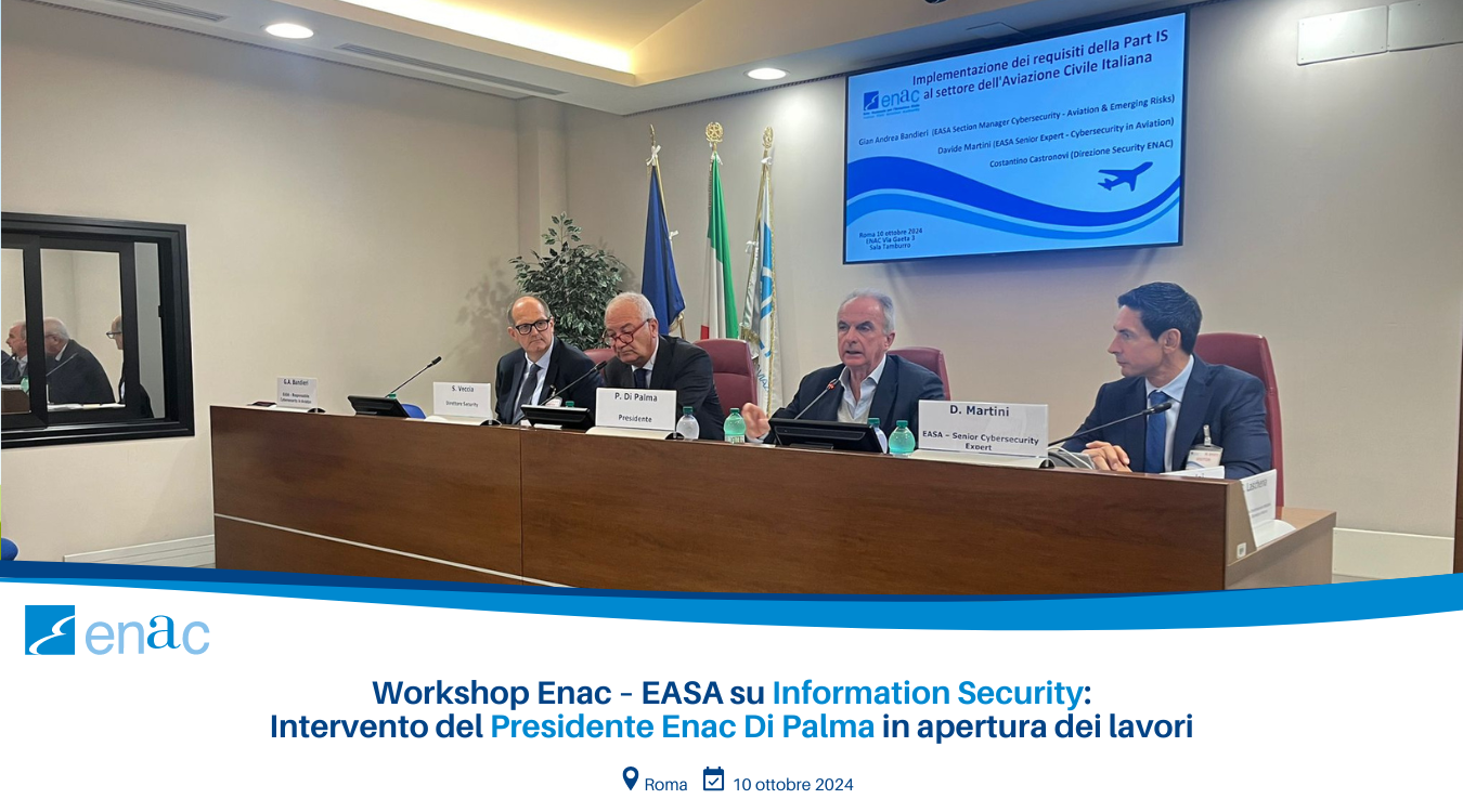 Workshop Enac – EASA su Information Security: Intervento del Presidente ...